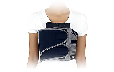 Chest binder is designed for the treatment of sternal fractures by ...