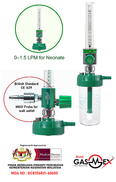 Single Flowmeter Neonate 0-1.5 LPM