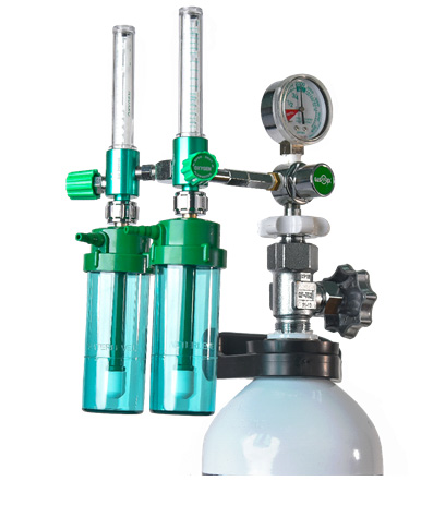 Twin Flowmeter with Regulator 0- 15 LPM for Adult